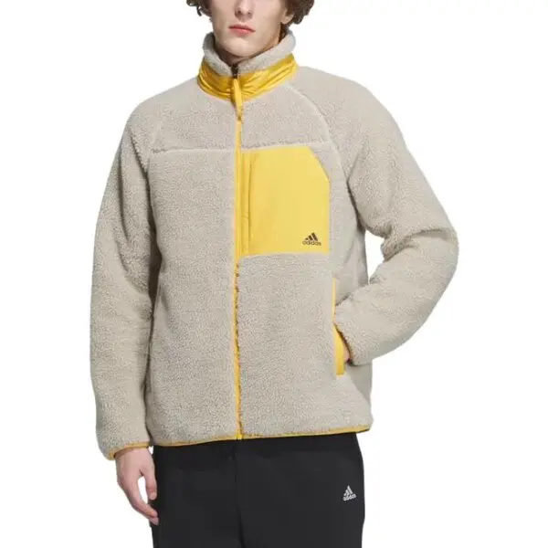 Adidas Sherpa Reversible Padded Jacket - Yellow/grey