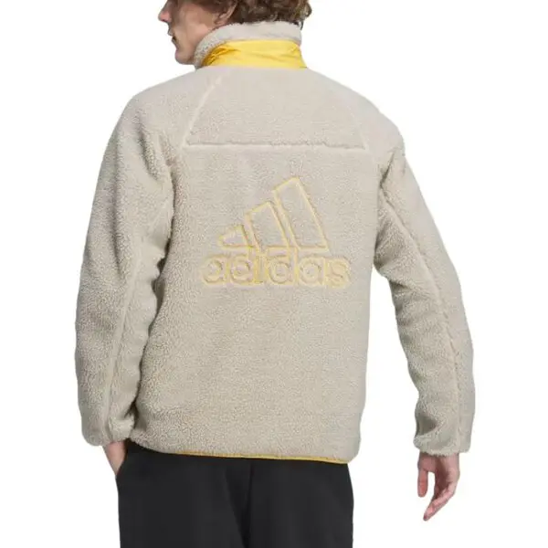 Adidas Sherpa Reversible Padded Jacket - Yellow/grey