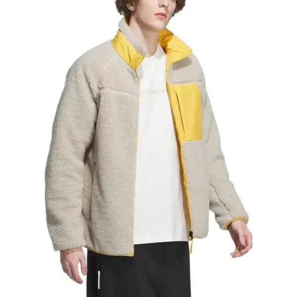 Adidas Sherpa Reversible Padded Jacket - Yellow/grey
