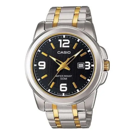 Casio Quartz Two Tone Analog Watch - Silver