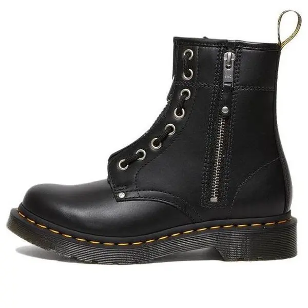 Dr. Martens 1460 Double Zip Leather Boots - Black