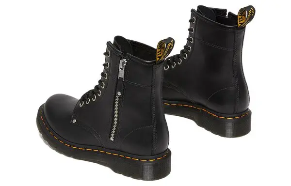 Dr. Martens 1460 Double Zip Leather Boots - Black