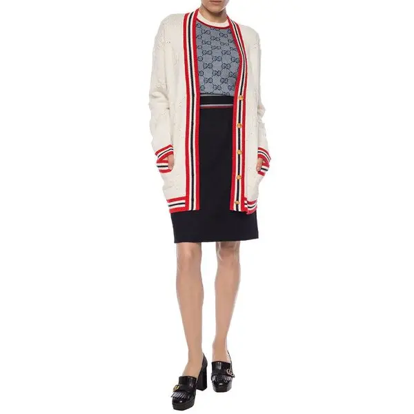 Gucci Sylvie Web Knit Cardigan