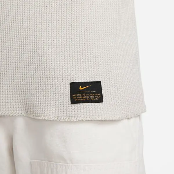 Nike Long Sleeve Textured Crewneck Top - Grey
