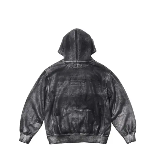 Supreme X Mm6 Maison Margiela Foil Box Logo Hoodie - Black/grey