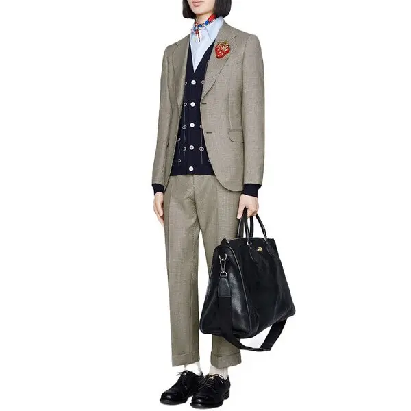 Gucci Wool Interlocking G Stripe Cardigan