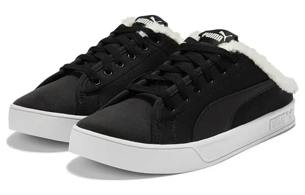PUMA Bari Mule Sherpa Low Top Sneakers - Black