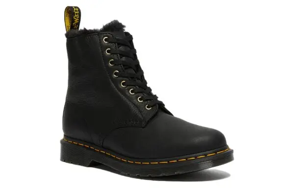 Dr. Martens 1460 Pascal Fur Lined Ankle Boots - Black