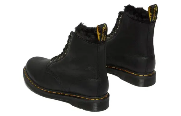 Dr. Martens 1460 Pascal Fur Lined Ankle Boots - Black