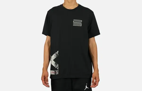 JORDAN 11 Snakeskin Tee Snake Pattern Short Sleeve - Black