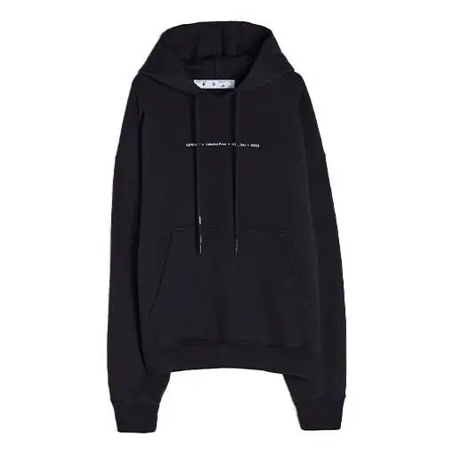 Off-White Logo Pattern Printing Long Sleeves Pullover - Black