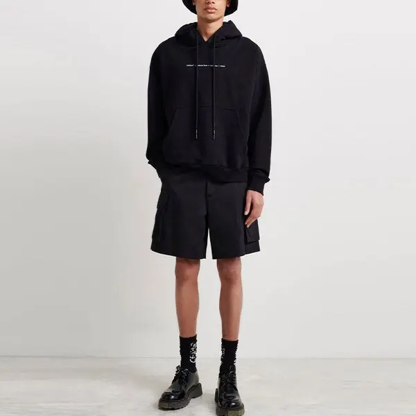 Off-White Logo Pattern Printing Long Sleeves Pullover - Black