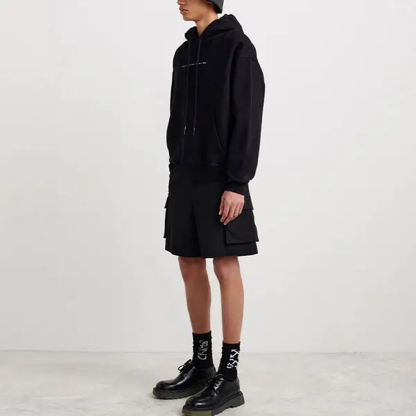 Off-White Logo Pattern Printing Long Sleeves Pullover - Black