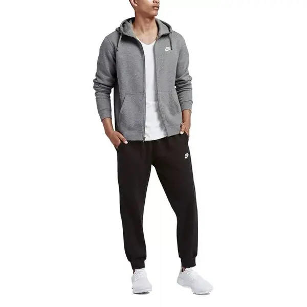 Nike Embroidered Logo Fleece Lined Hooded Jacket