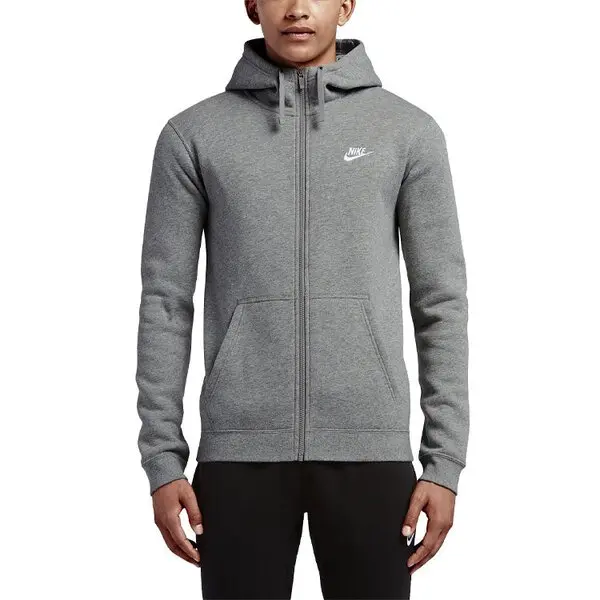 Nike Embroidered Logo Fleece Lined Hooded Jacket