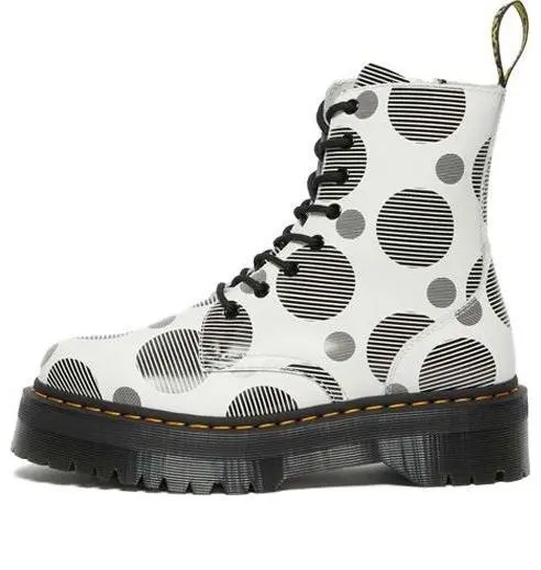Dr. Martens Jadon Polka Dot Leather Platform Boots