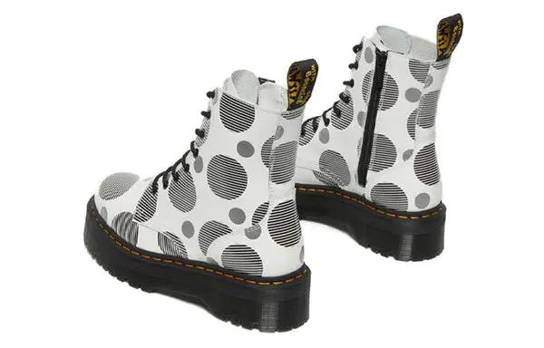 Dr. Martens Jadon Polka Dot Leather Platform Boots