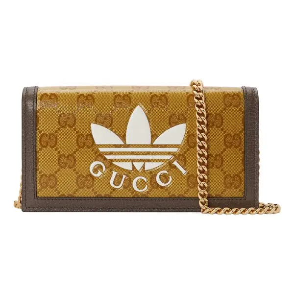 Gucci X Adidas Chain Logo Crossbody Bag - Beige/brown