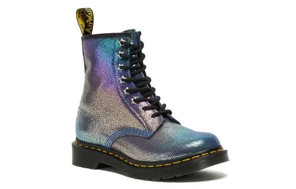 Dr. Martens 1460 Rainbow Ray Suede Lace Up Boots - Purple/multicolor