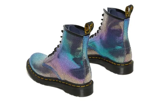 Dr. Martens 1460 Rainbow Ray Suede Lace Up Boots - Purple/multicolor