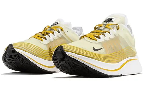 Nike Zoom Fly Sp Low Top Athletic Sneakers - Yellow/white