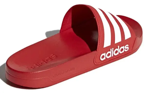 Adidas Adilette Cloudfoam Slides - Red/white
