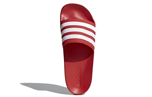 Adidas Adilette Cloudfoam Slides - Red/white