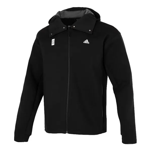 Adidas Hooded Zip-up Jacket - Black