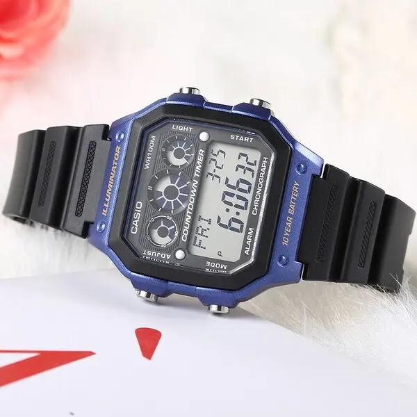 Casio Digital Watch With Countdown Timer And Chronograph