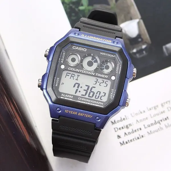 Casio Digital Watch With Countdown Timer And Chronograph