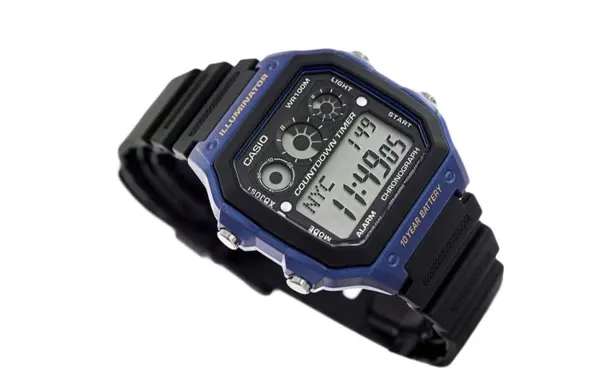 Casio Digital Watch With Countdown Timer And Chronograph
