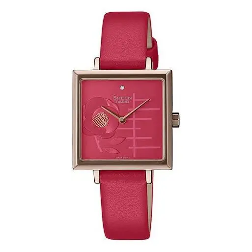 Casio Sheen Classic Analog Watch With Sapphire Glass - Red