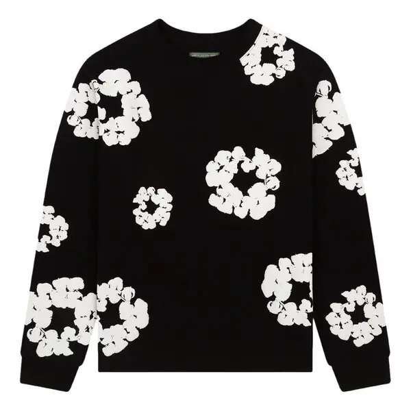 DENIM TEARS Cotton Wreath Long Sleeves T-shirt - Black
