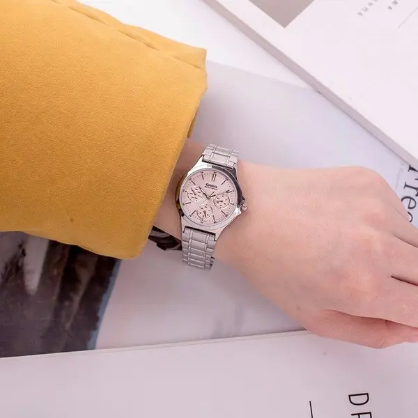 Casio Stainless Steel Quartz Analog Watch - Pink
