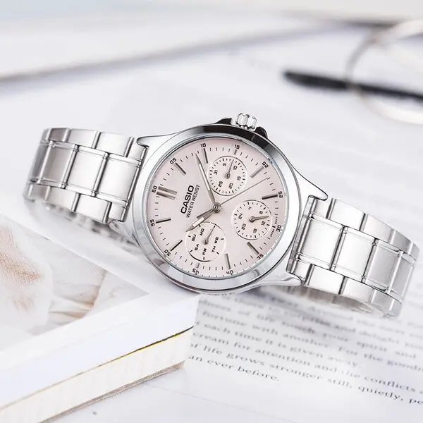 Casio Stainless Steel Quartz Analog Watch - Pink