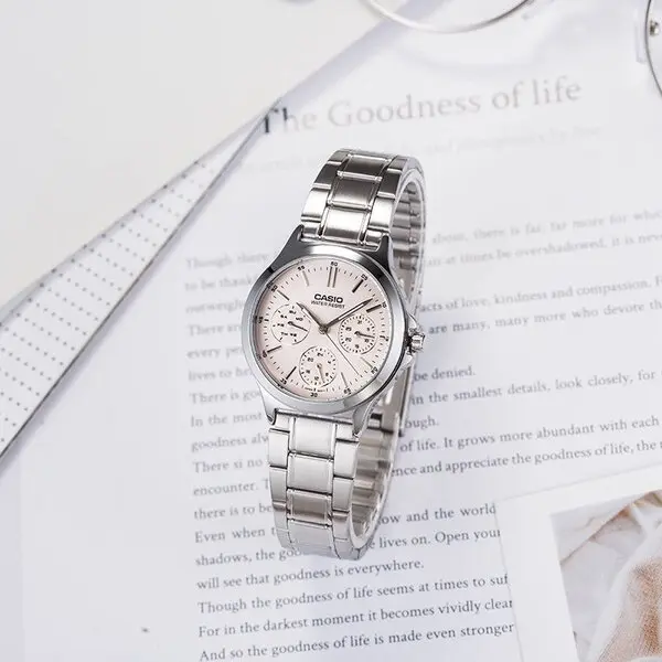 Casio Stainless Steel Quartz Analog Watch - Pink