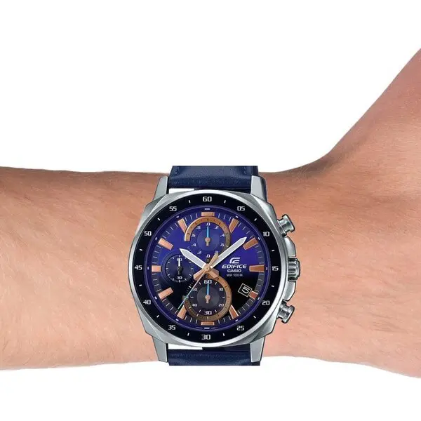 Casio Edifice Multifunction Analog Watch With Leather Strap