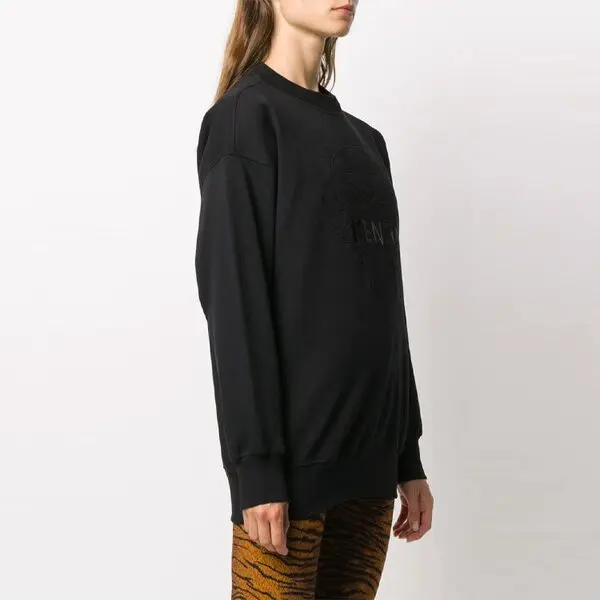 Kenzo Tiger Head Embroidered Logo Pullover Hoodie