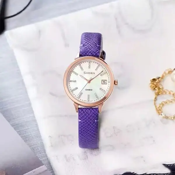 Casio Sheen Analog Watch With Sapphire Crystal And Water Resistance
