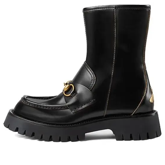 Gucci Horsebit Embellished Ankle Boots - Black