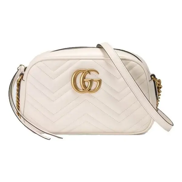 Gucci Gg Marmont Small Shoulder Bag - White