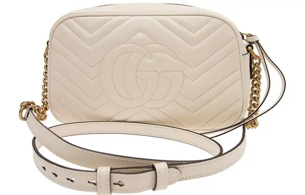 Gucci Gg Marmont Small Shoulder Bag - White