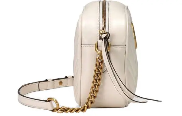 Gucci Gg Marmont Small Shoulder Bag - White