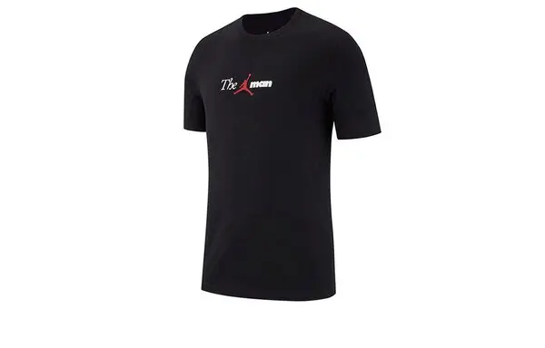 JORDAN Round Neck Casual Short Sleeve - Black