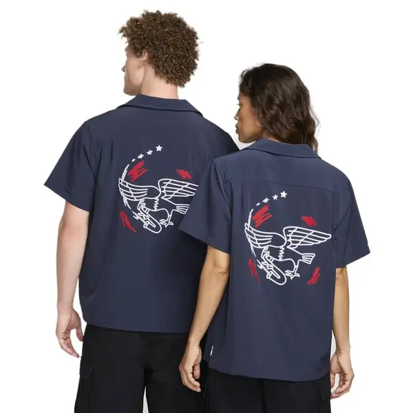 Nike Team Usa" Collared Shirt - Navy