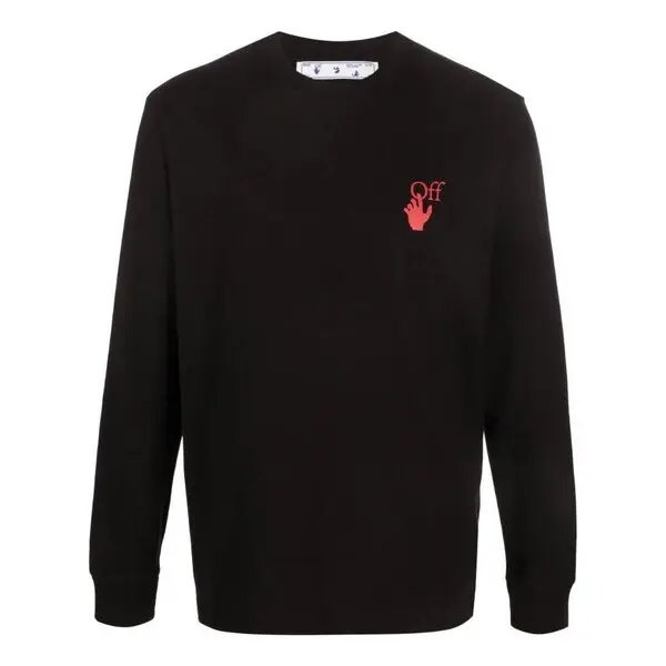 Off-White Long Sleeve Pullover With Logo Detail
