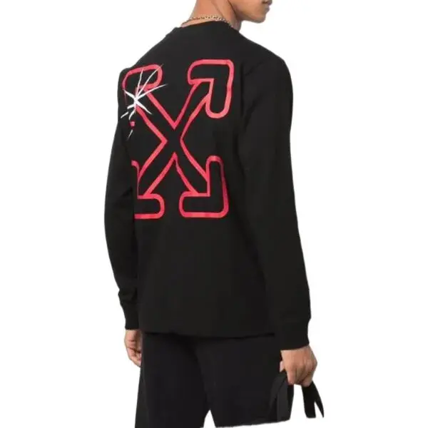 Off-White Long Sleeve Pullover With Logo Detail