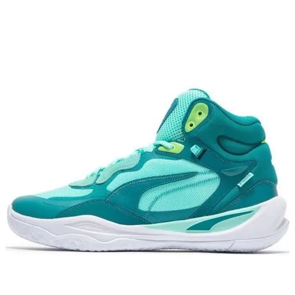 PUMA Playmaker Pro Mid Sneakers - Teal/green/white