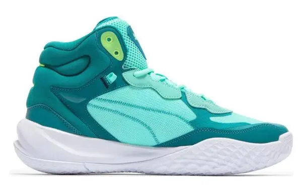 PUMA Playmaker Pro Mid Sneakers - Teal/green/white