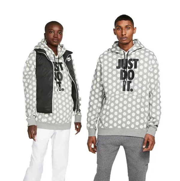 Nike Full Out Dots Hoodie - Grey/black/white